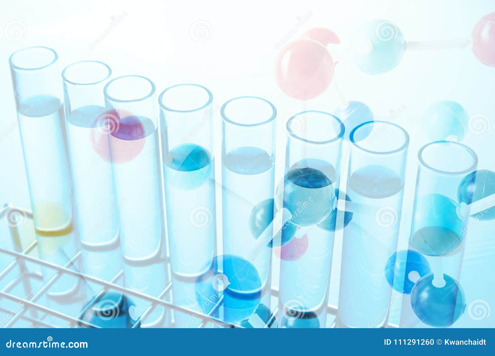 Rows of Laboratory Test Tubes Stock Photo - Image of laboratory, green ...