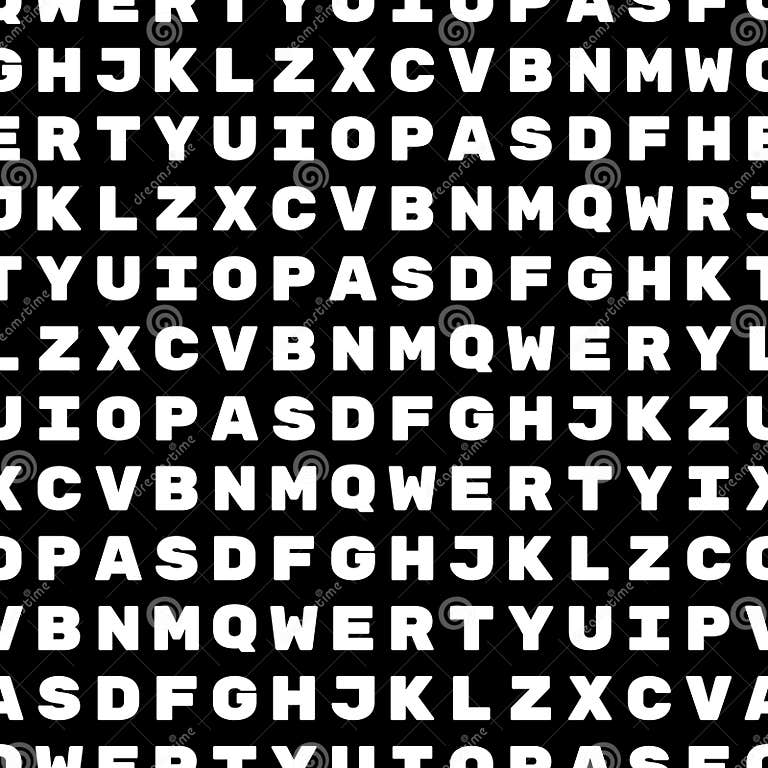 Rows of Letters in Random Order. Seamless Vector Background for Text ...