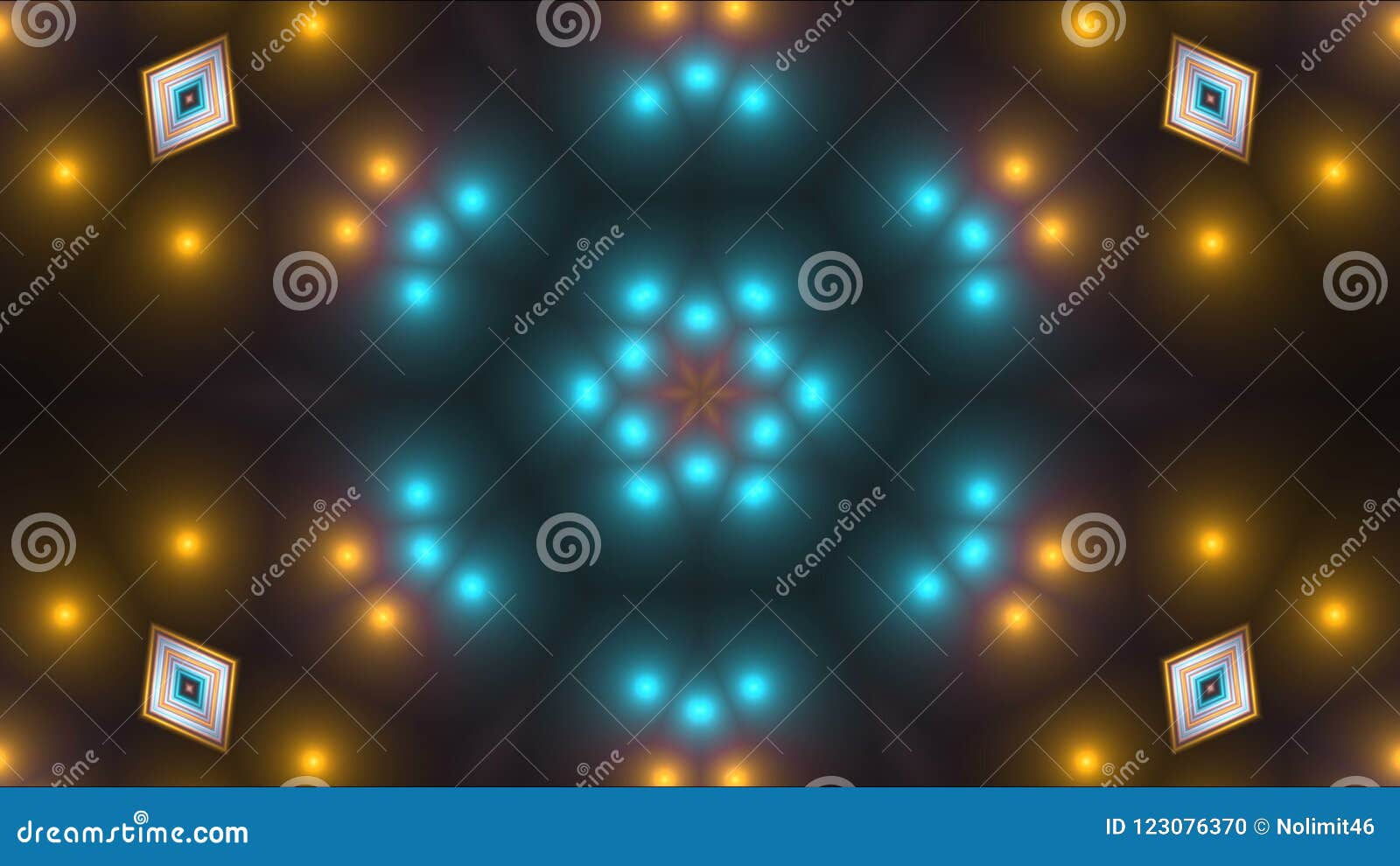 Rows of Light Bulbs Spotlights with Random Switch on, Computer ...