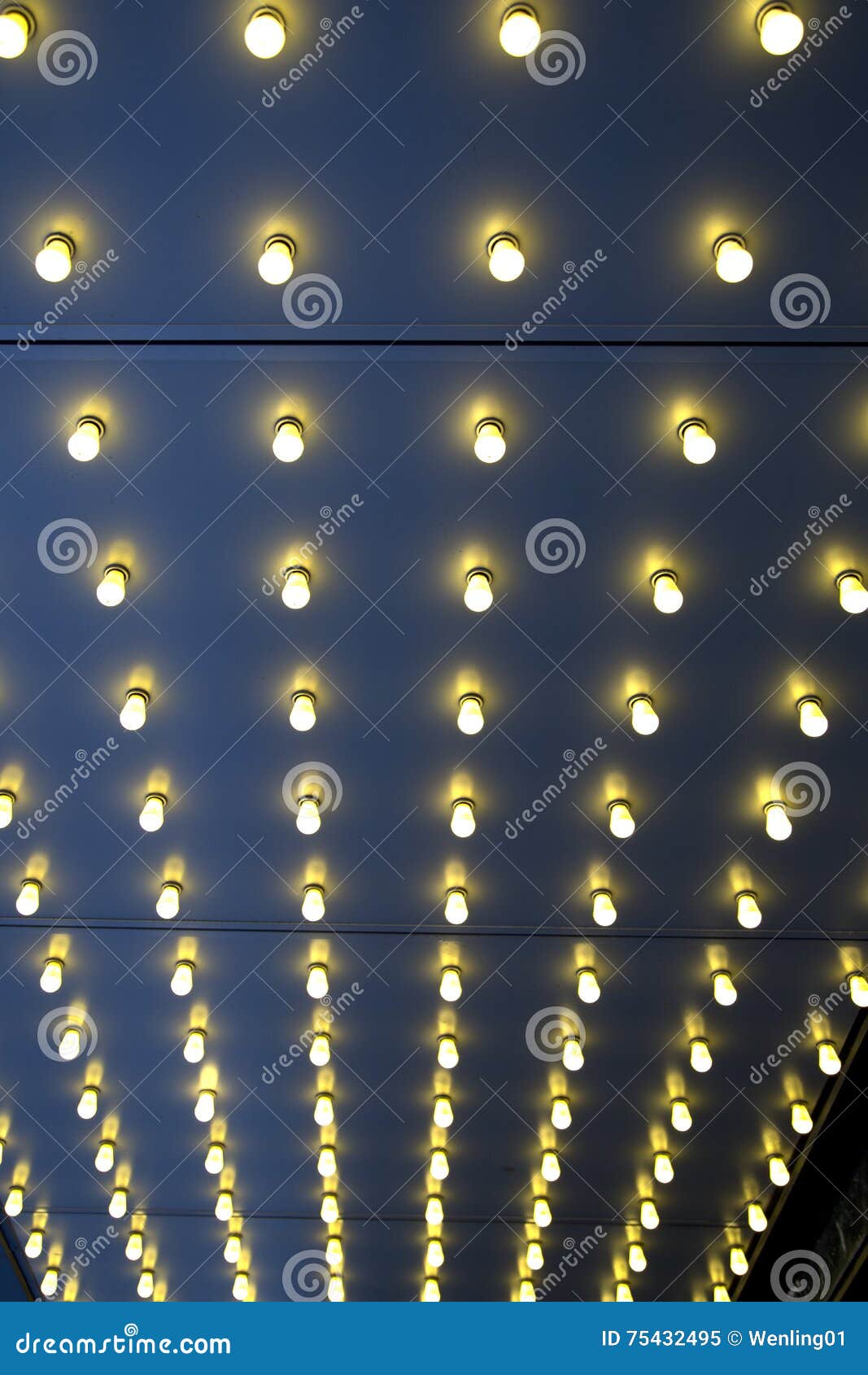 Rows of Lights on a Ceiling Stock Image - Image of ceiling, lighted ...