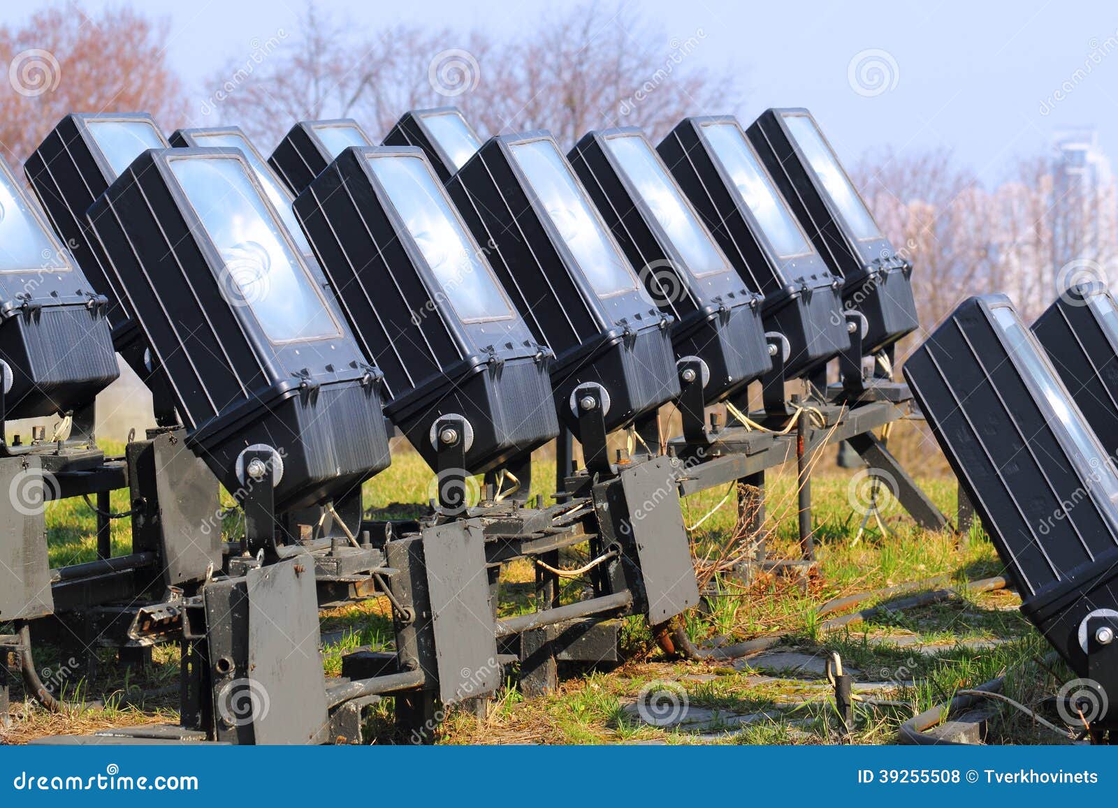 Rows of lights stock photo. Image of illumination, street - 39255508