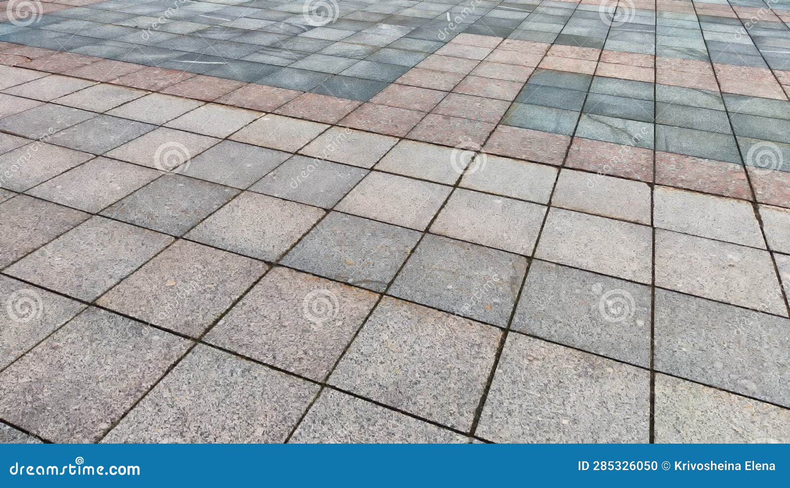 Rows and Lines of Square Sidewalk Gray Tiles on the Floor Outside or ...