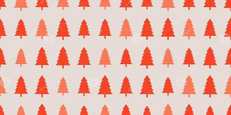 Rows of Many Red and Pink Pine Trees of Various Sizes on Beige ...