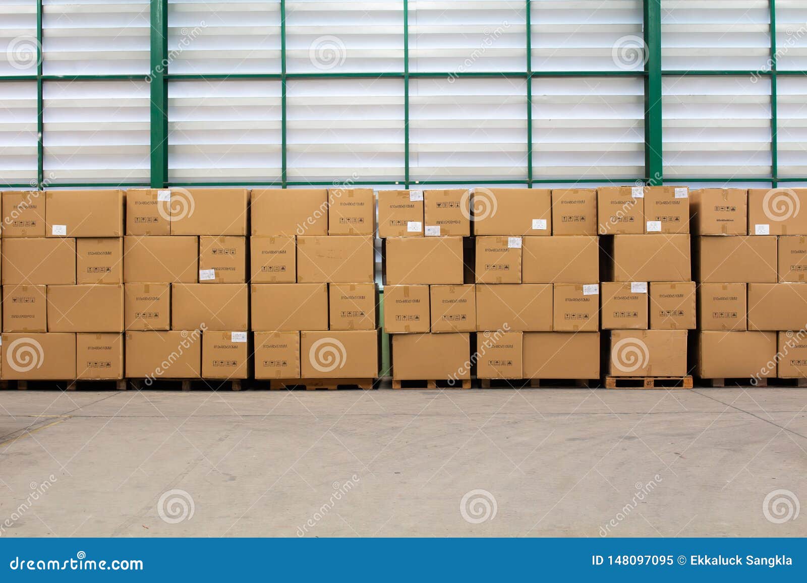 The Rows of Material Boxes or Product Boxes in Warehouse Area Stock ...