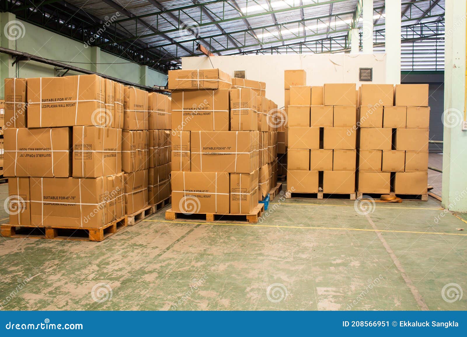 The Rows of Material Boxes or Product Boxes in Warehouse Area Stock ...