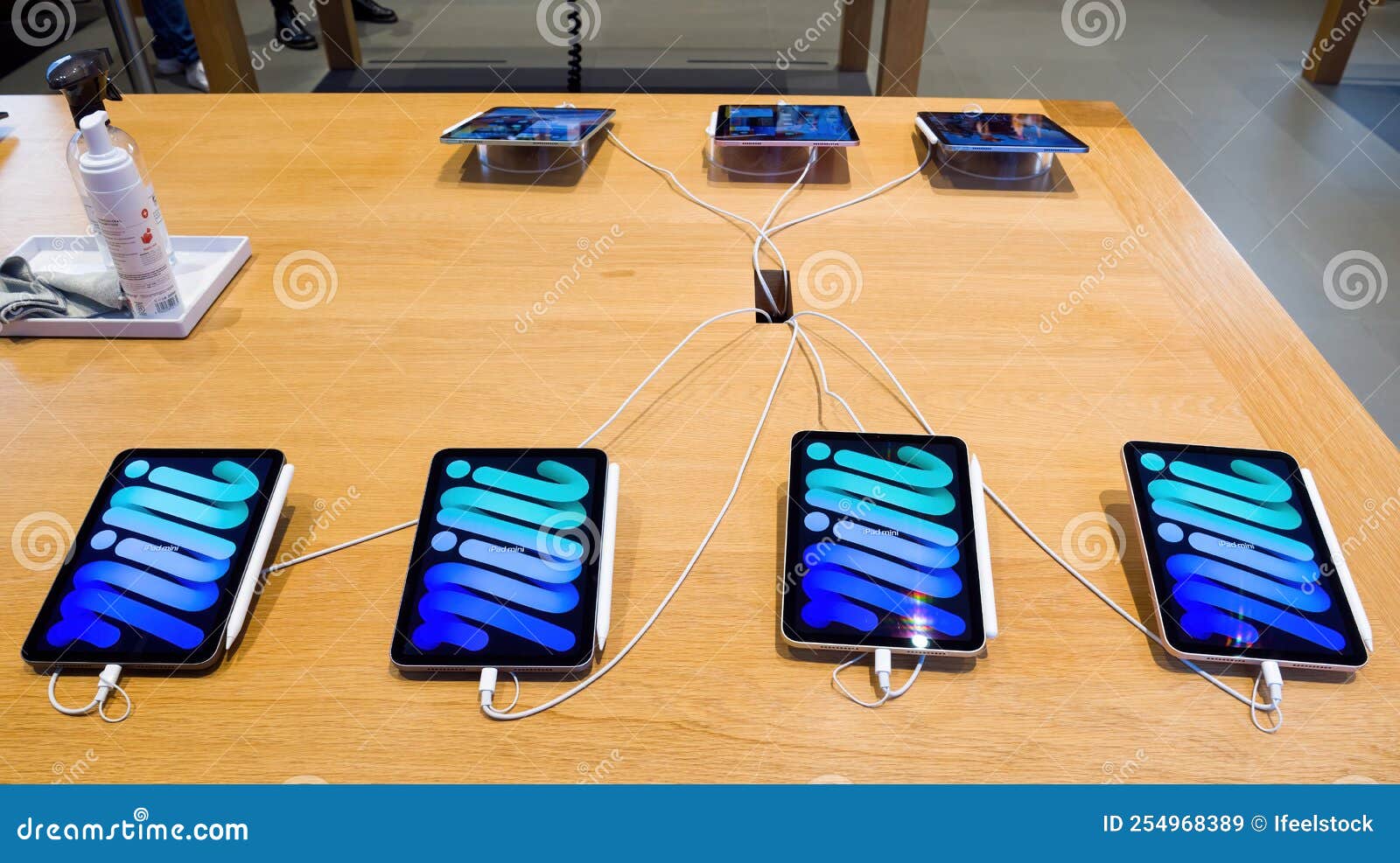 Rows of Multiple IPad Mini Pro Computer Tablets Computers Inside ...