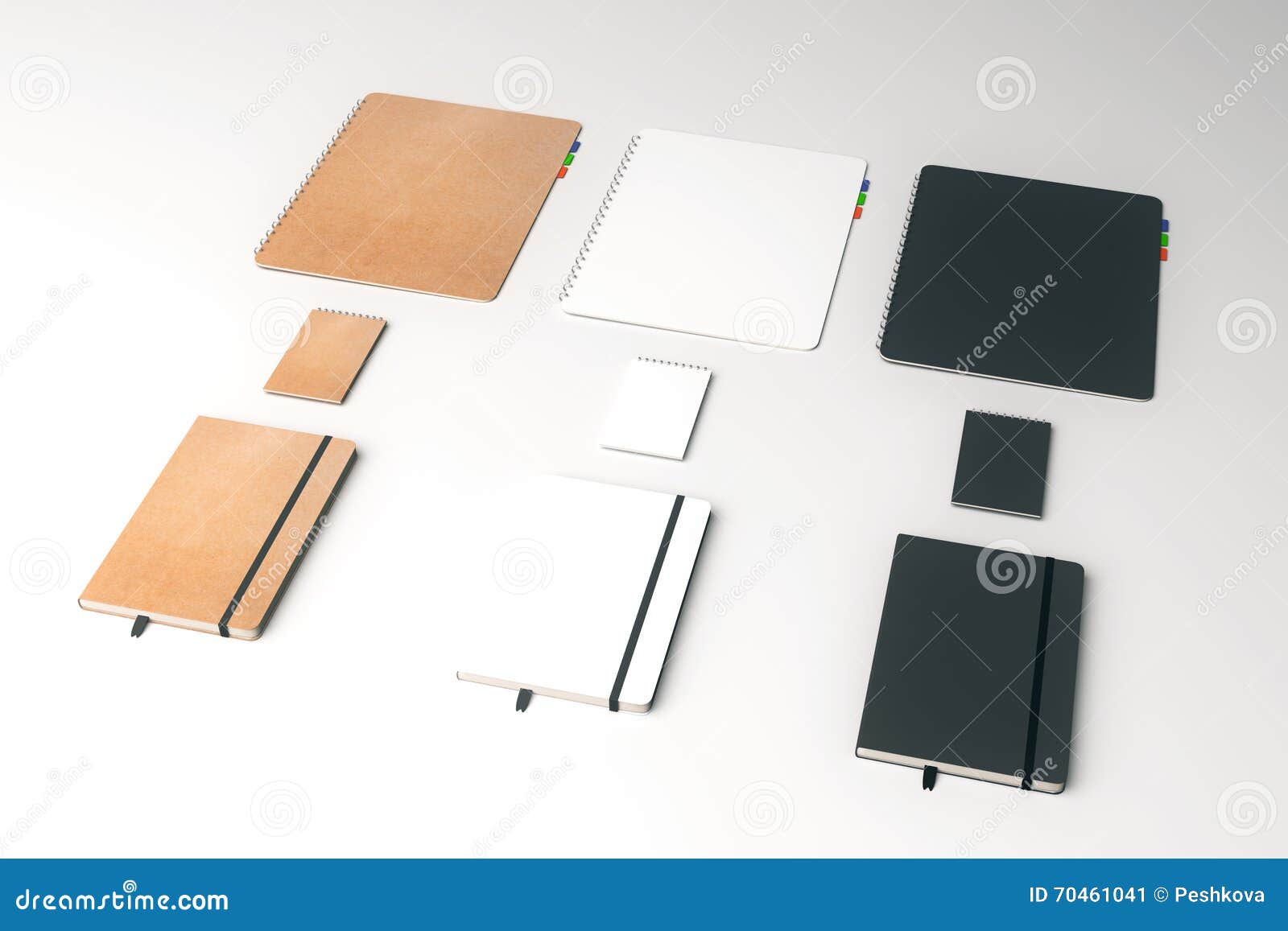 Rows of notepads stock illustration. Illustration of book - 70461041