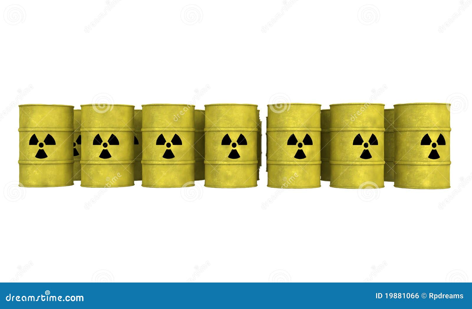 Rows of Nuclear Waste Barrel Stock Illustration - Illustration of ...