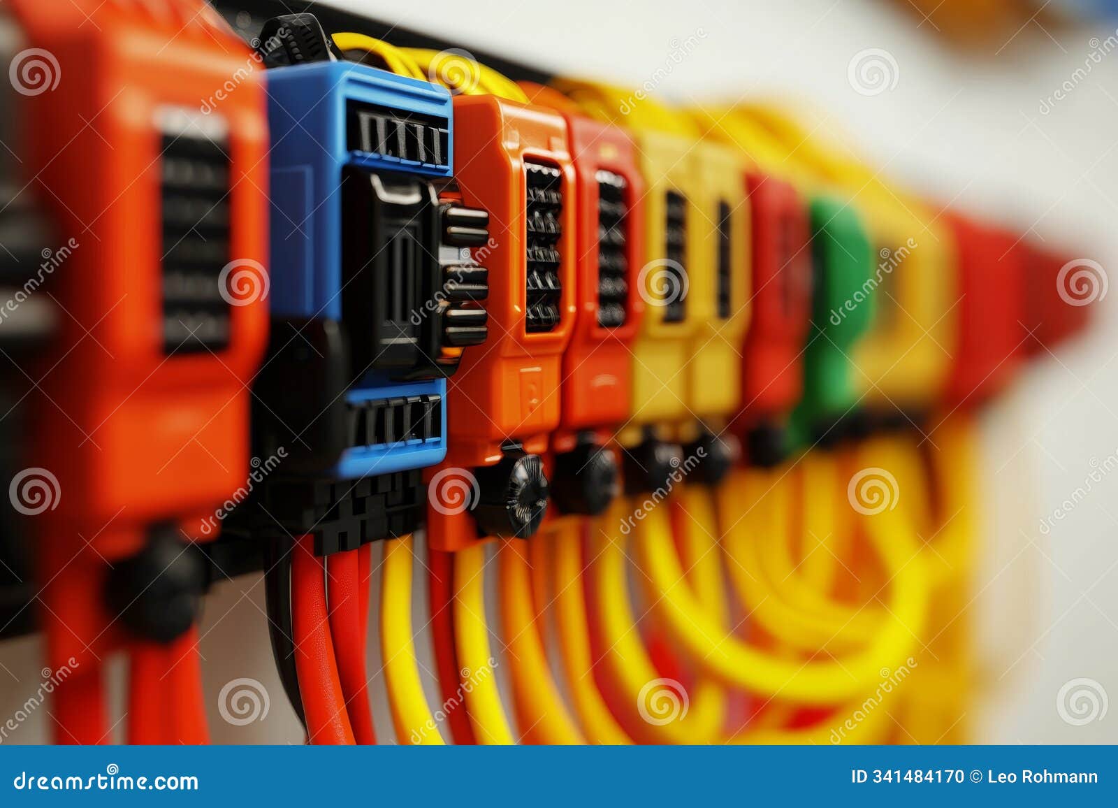 Rows of Organized Cables in a Data Center Server Room Representing ...