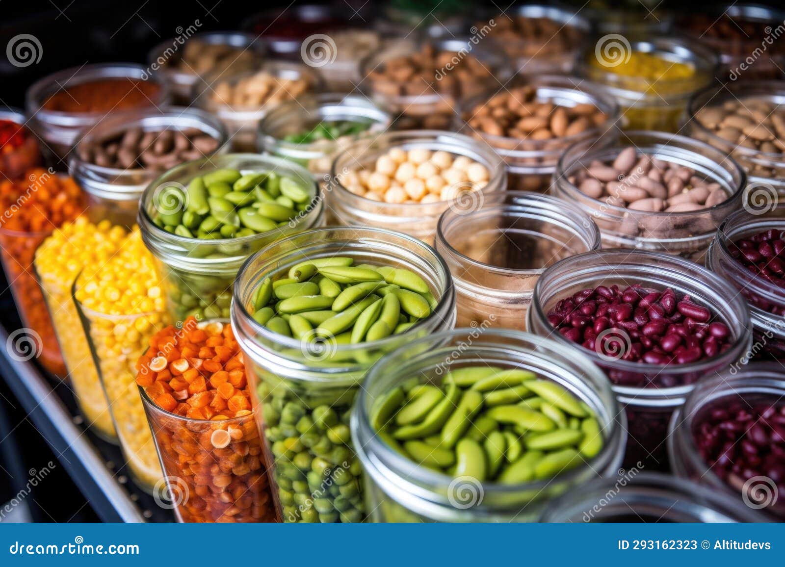Rows of Organized Canned Beans and Vegetables Stock Image - Image of ...