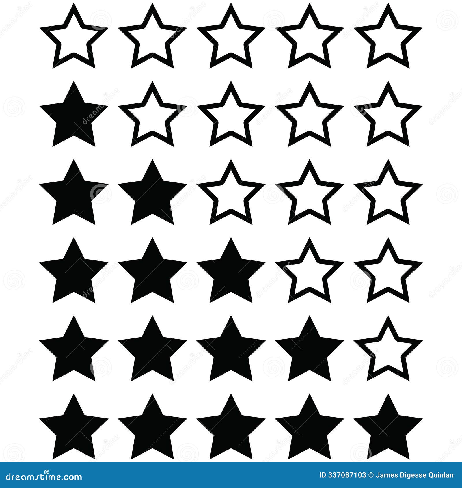 Five Star Rating System Isolated Stock Illustration - Illustration of ...