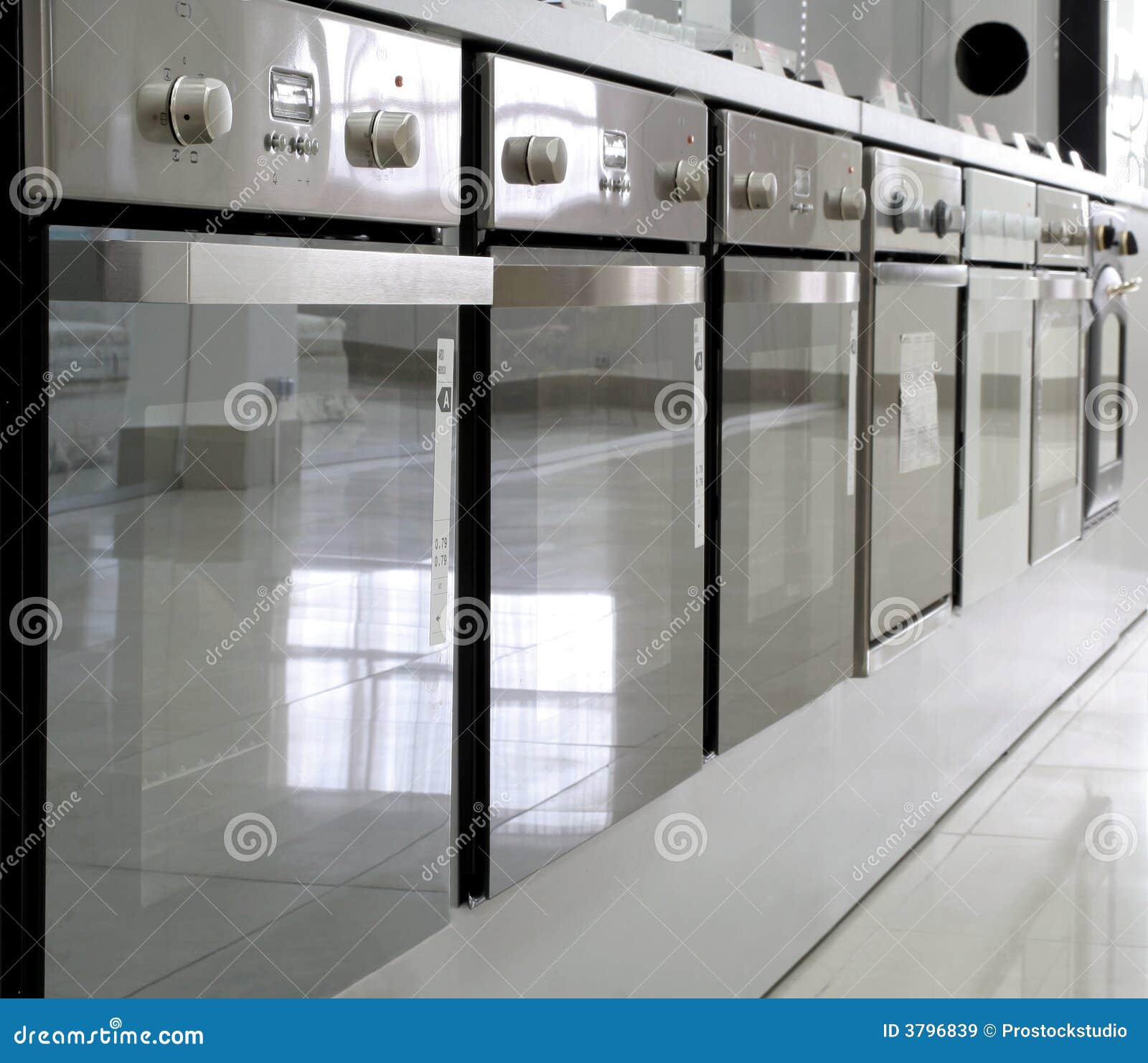 Rows of ovens in a store stock image. Image of cooker - 3796839