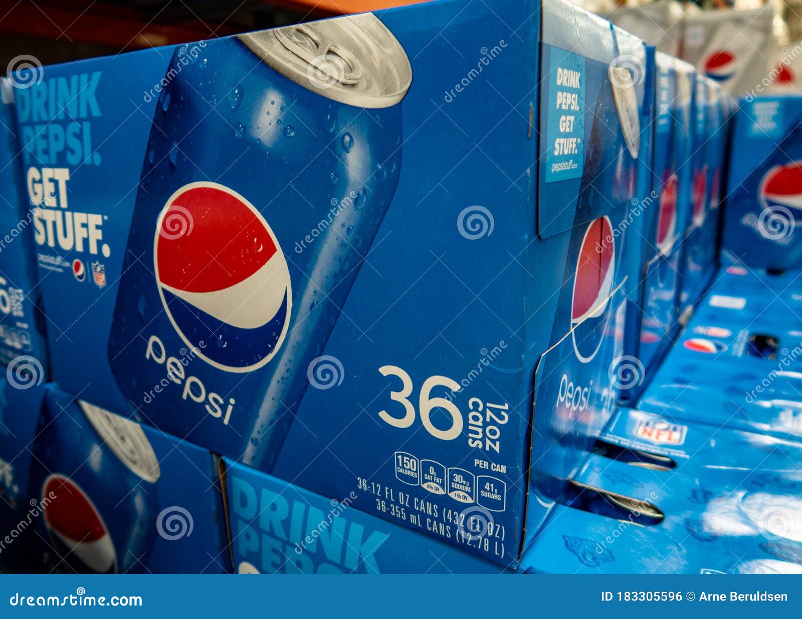 Pepsi Cases On Display. Pepsi And PepsiCo Are Among The Largest ...