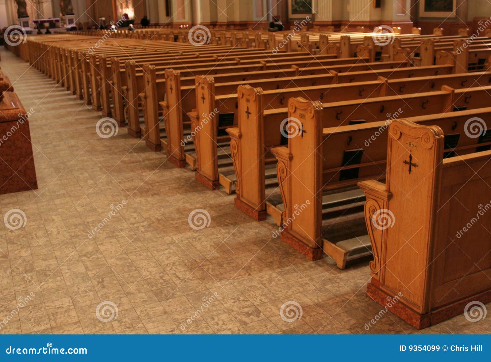 Rows of Pews stock image. Image of pray, worship, prayer - 9354099