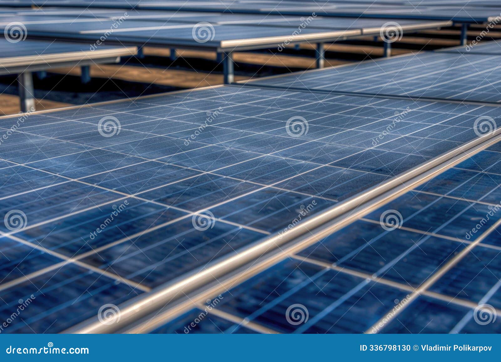 Rows of Photovoltaic Panels Installed in an Open Field for Energy ...