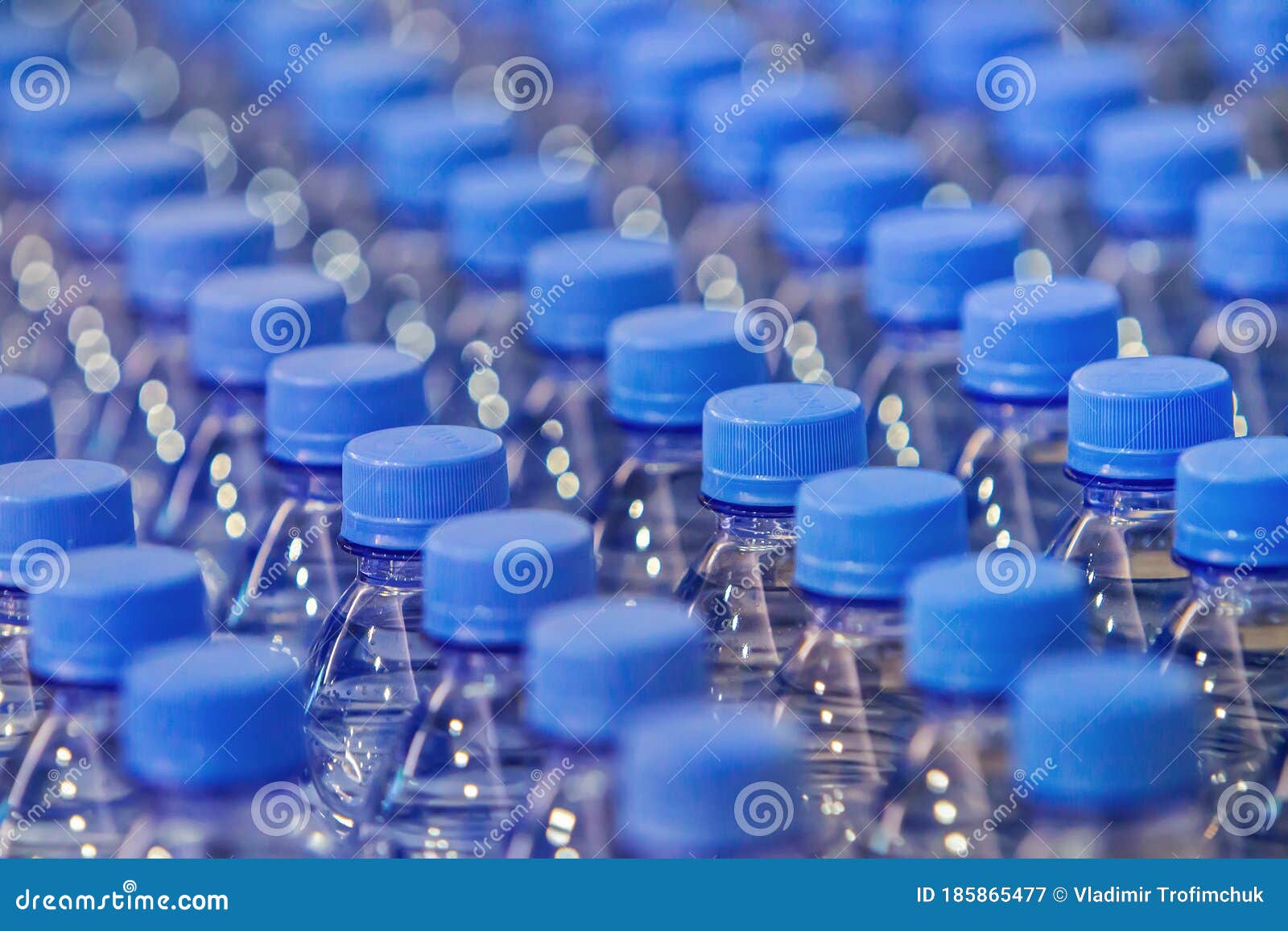 Rows of plastic bottles stock image. Image of caustic - 185865477