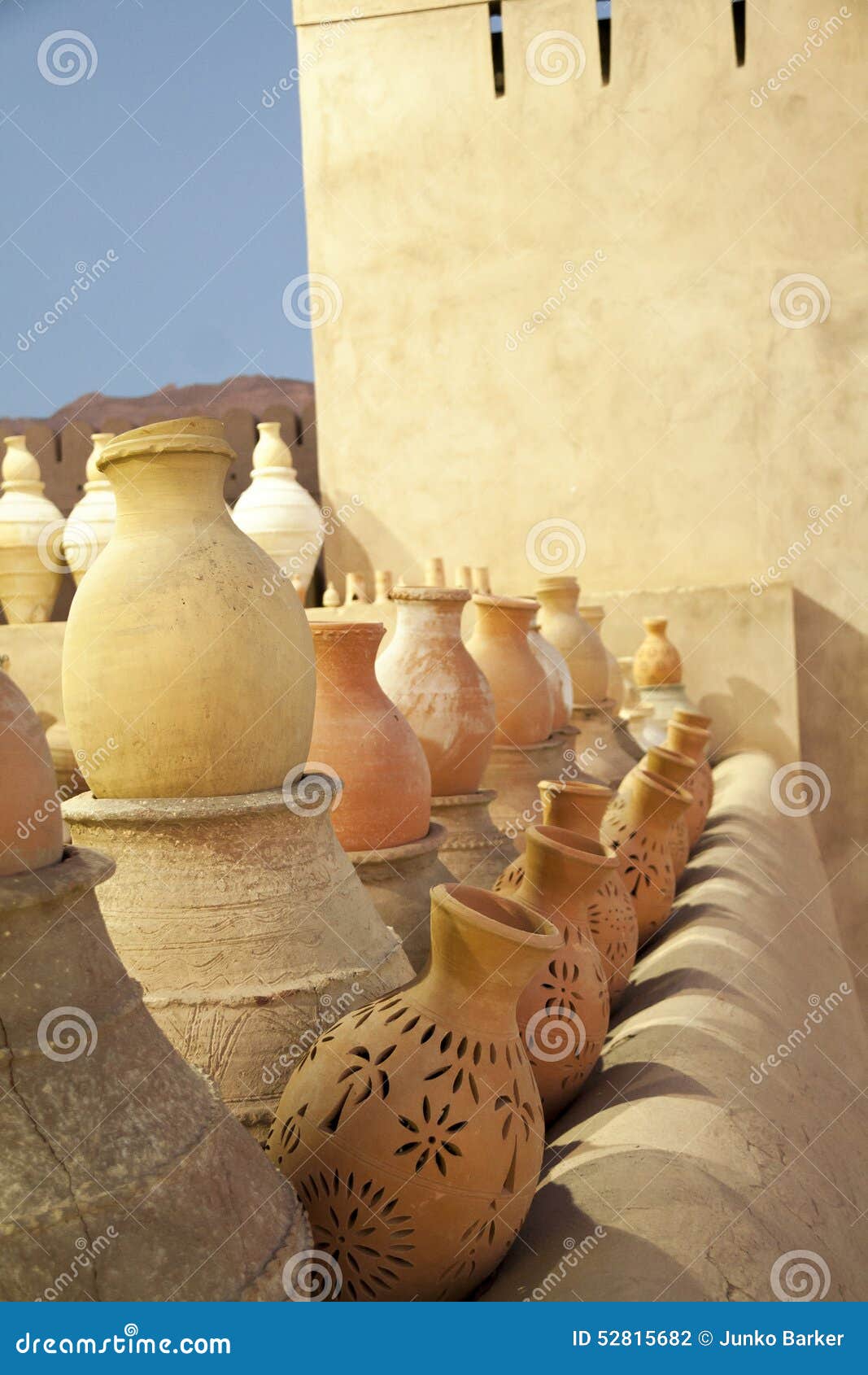 Rows of Pottery, Nizwa, Oman Stock Photo - Image of market, shelf: 52815682