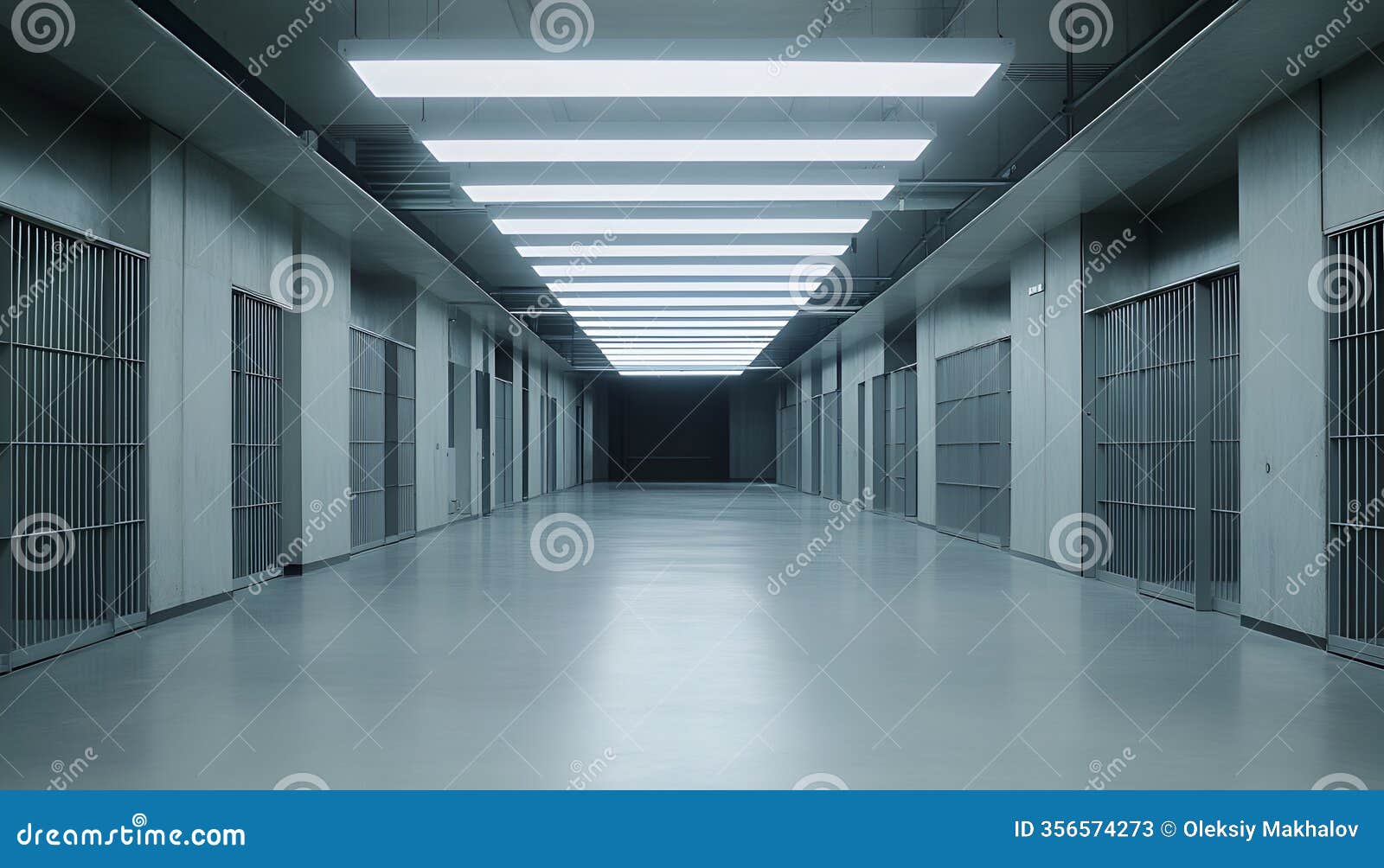 Rows of Prison Cells, Prison Interior Stock Image - Image of inside ...