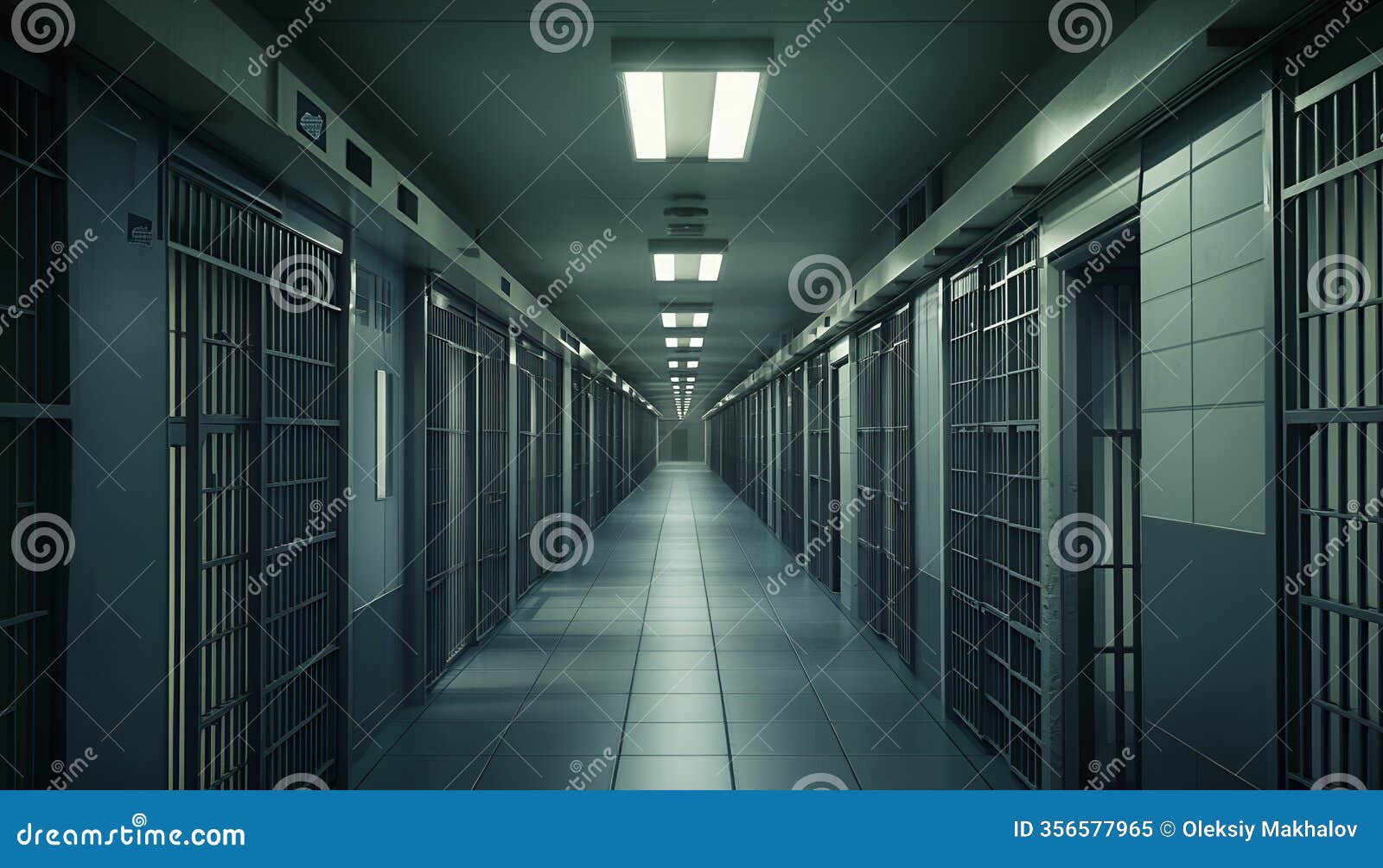 Rows of Prison Cells, Prison Interior Stock Image - Image of building ...