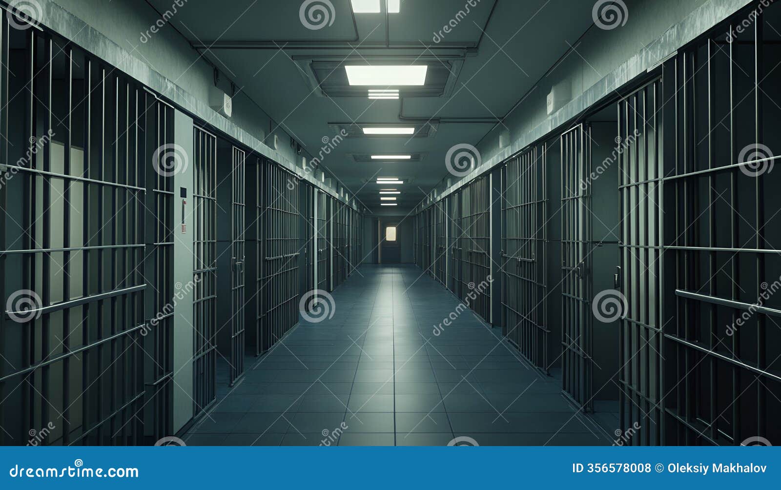 Rows of Prison Cells, Prison Interior Stock Photo - Image of bars ...