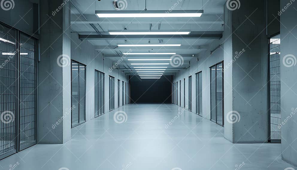 Rows of Prison Cells, Prison Interior Stock Image - Image of cage ...