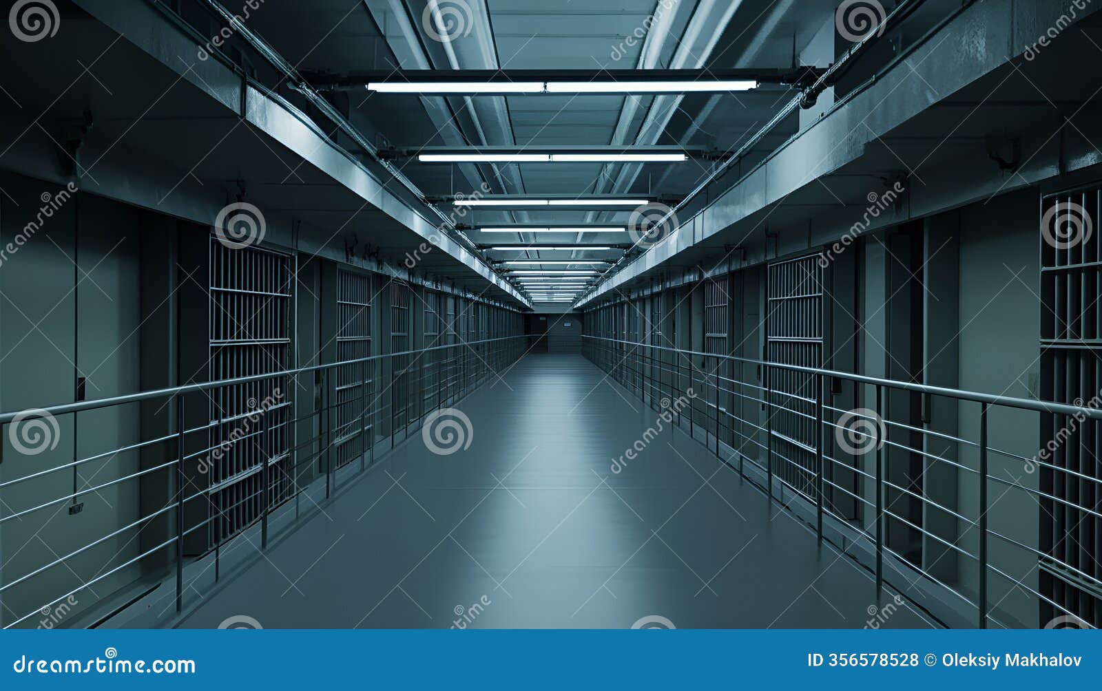 Rows of Prison Cells, Prison Interior Stock Photo - Image of iron, gaol ...