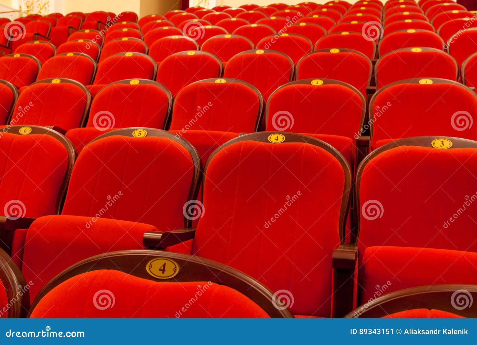 Red Auditorium Chairs Stock Image | CartoonDealer.com #54222403