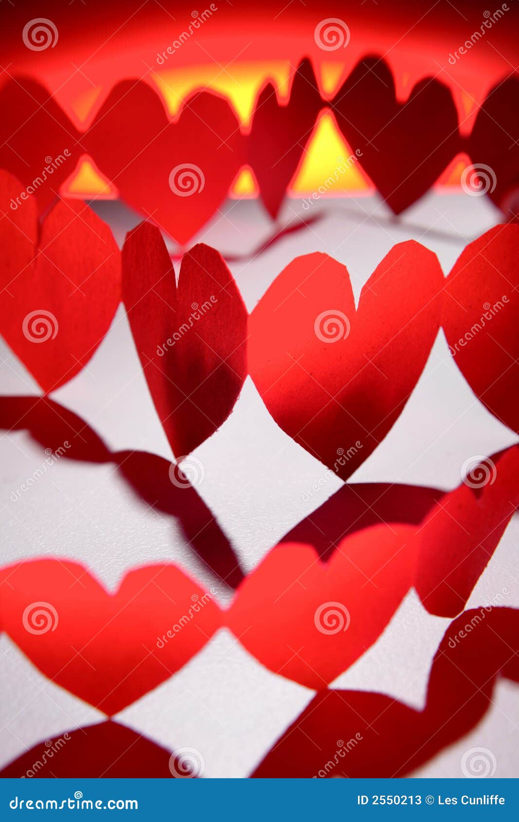 Rows of Red Hearts stock image. Image of romance, connected - 2550213