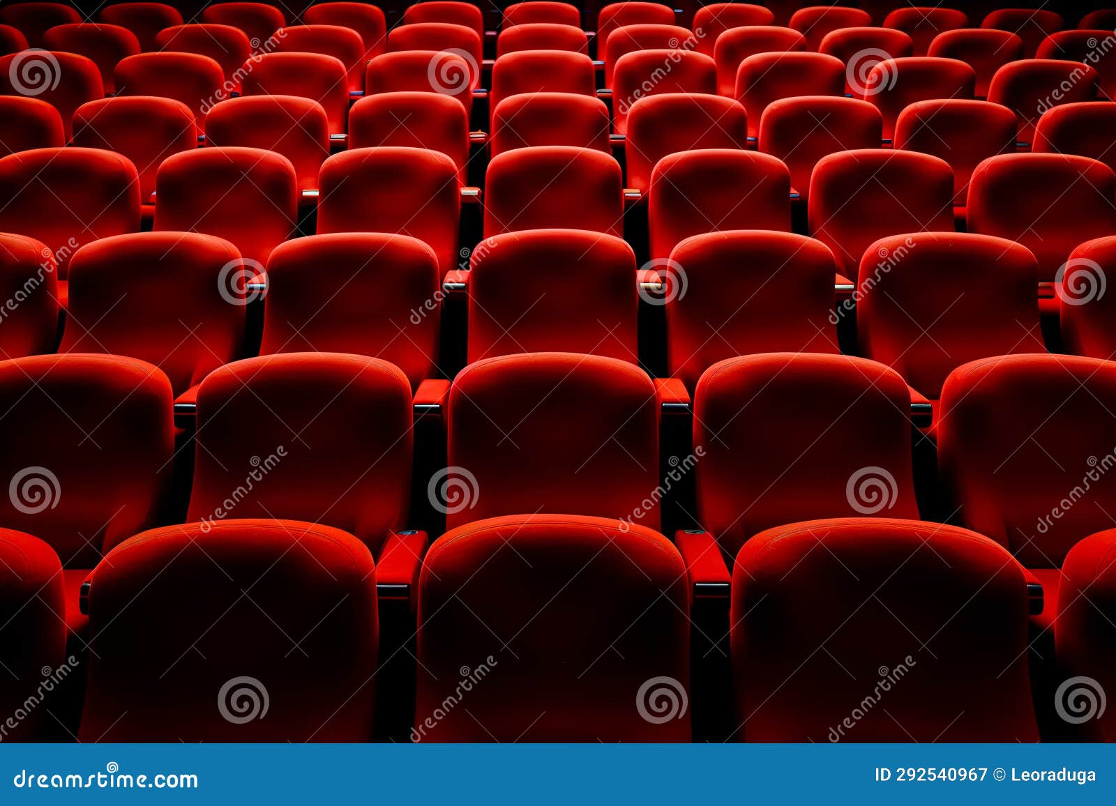 Rows of Red Seats in a Theater. Generative AI Stock Illustration - Illustration of presentation ...