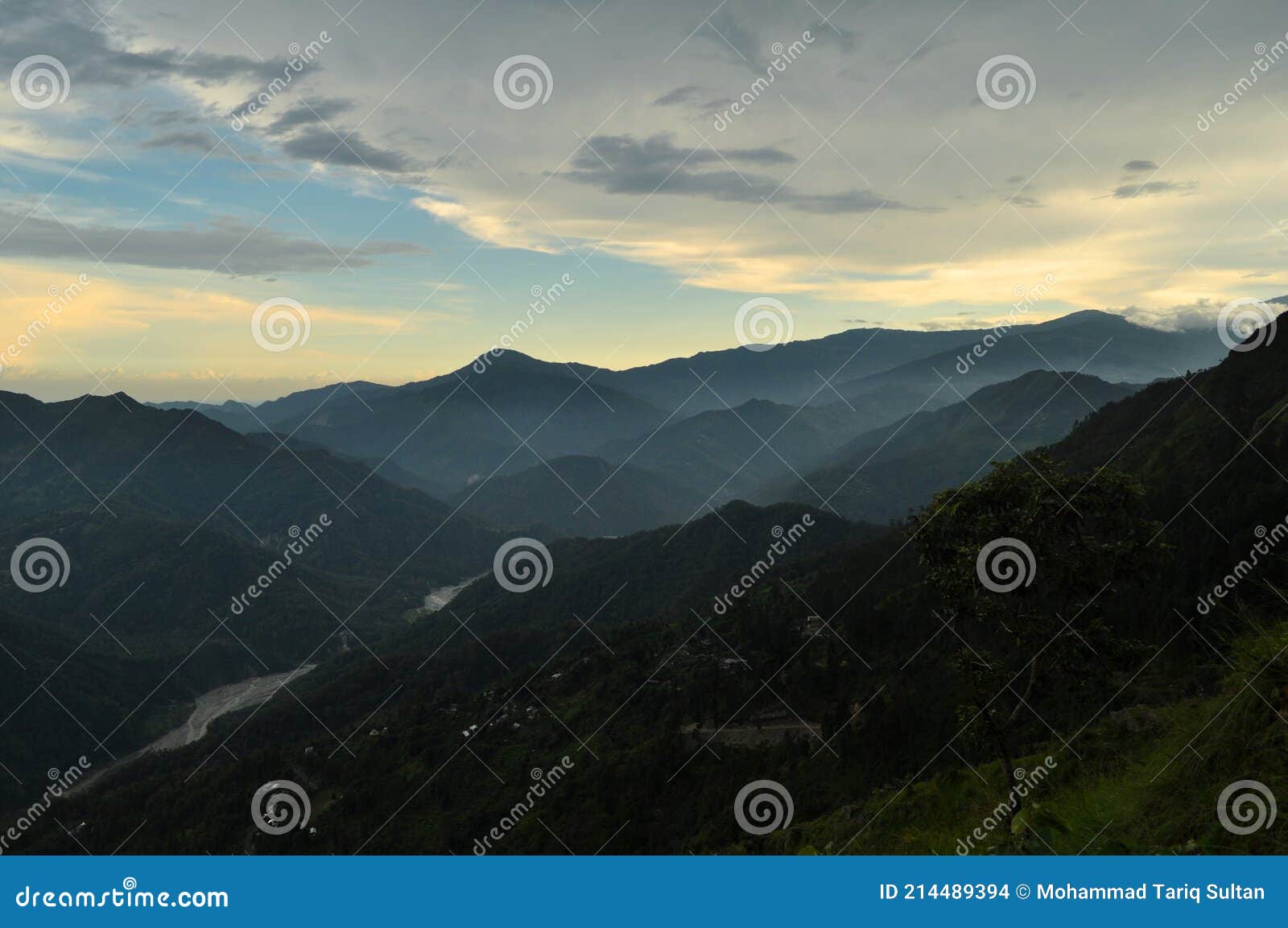 Rows of ridges and river stock photo. Image of river - 214489394