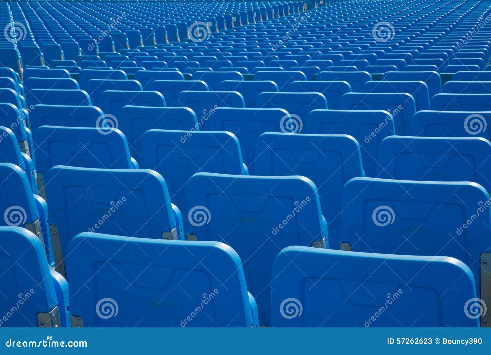 Rows of seating in blue stock image. Image of numbers - 57262623