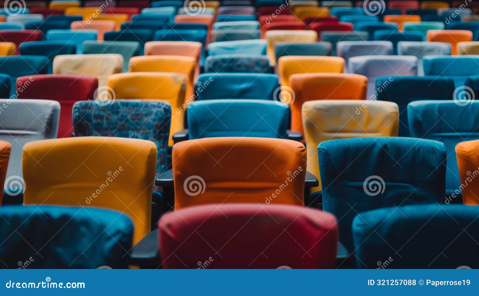 Rows of seats in theatre stock photo. Image of digital - 321257088