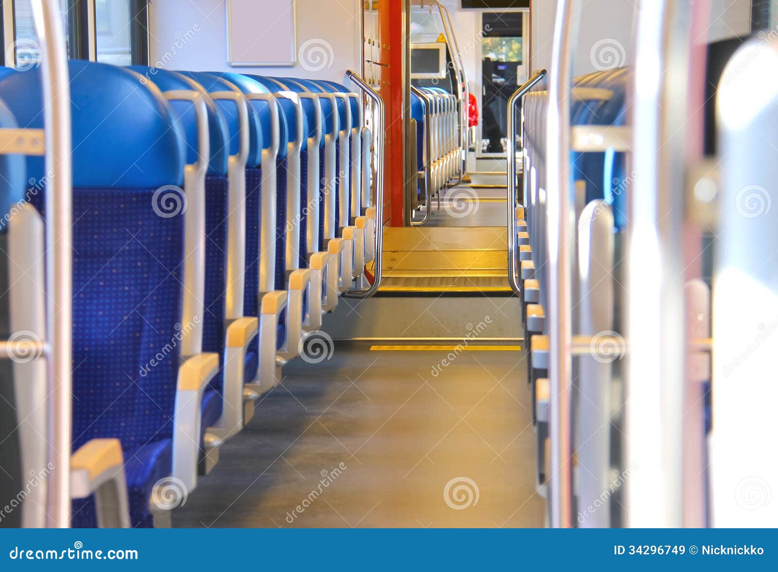 Rows of Seats in a Train Car. Stock Image - Image of passenger, public ...