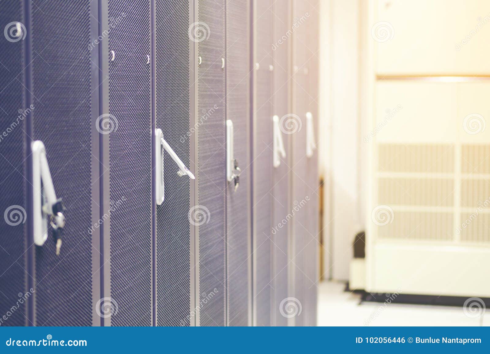 Rows of Server Hardware Box Server Rack in the Data Center Serve Stock ...
