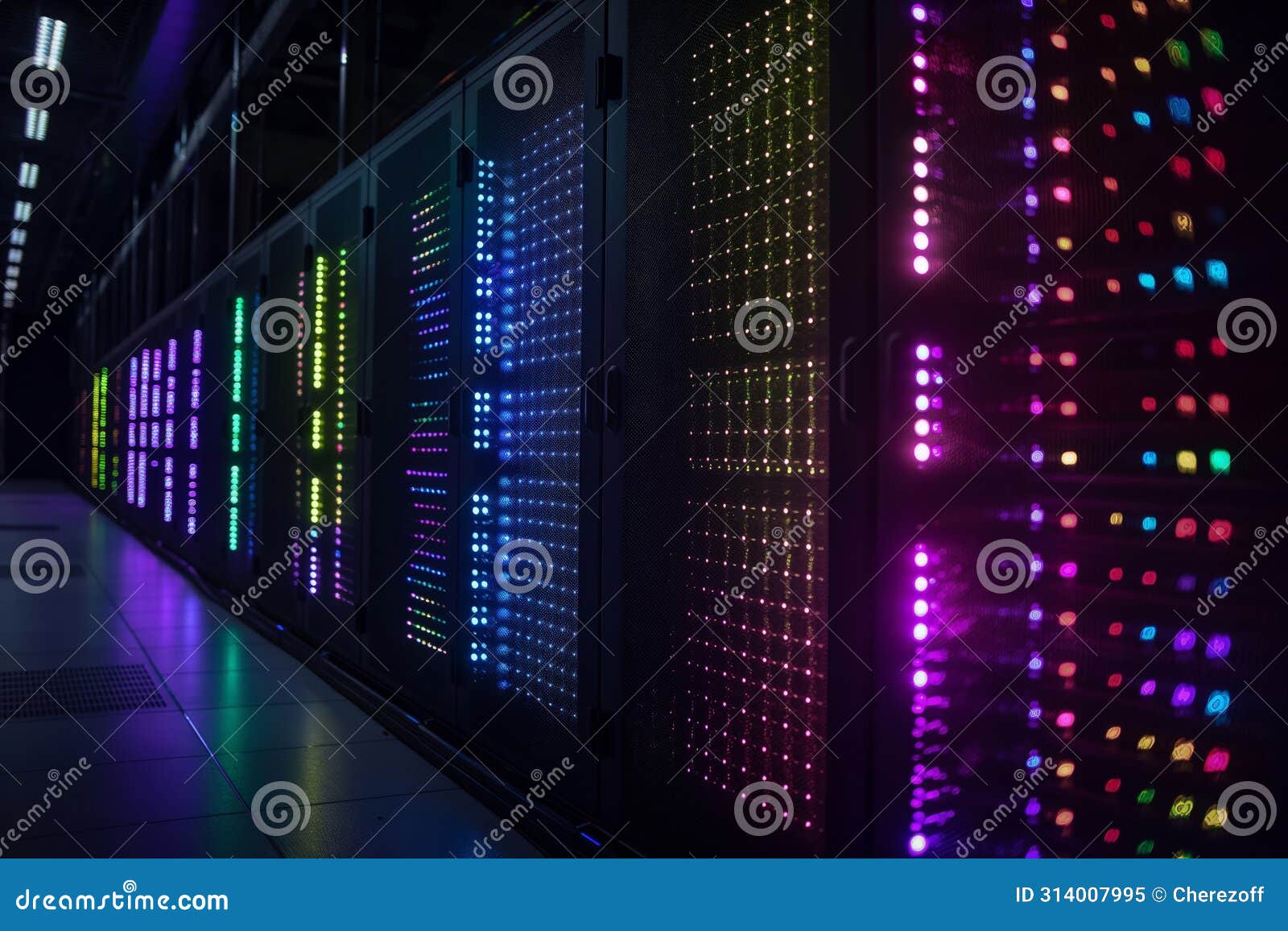 Data Center Server Room Lights Stock Image - Image of modem ...