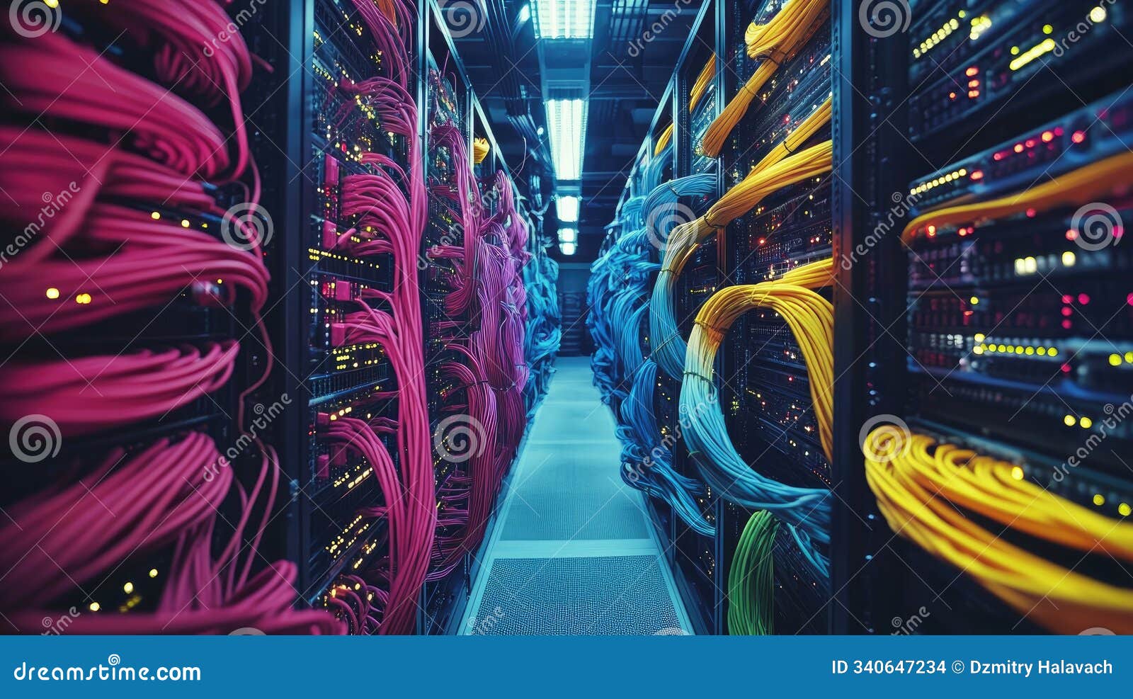 The Inner Structure of a Modern Data Center Stock Photo - Image of ...