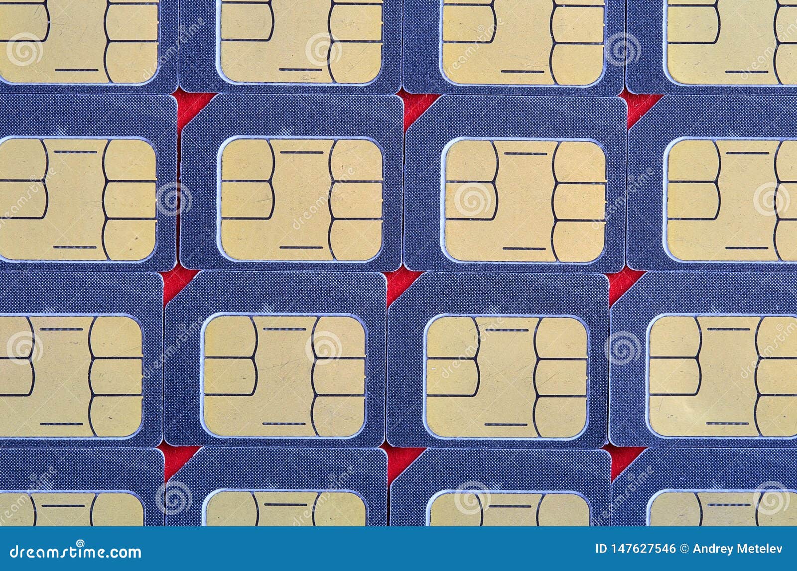 Rows of SIM Cards Laid Out on the Surface Stock Photo - Image of ...