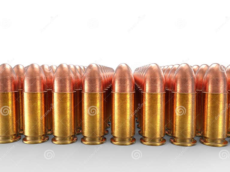 Rows of Small Caliber Bullets Stock Image - Image of danger, ammo: 59012601