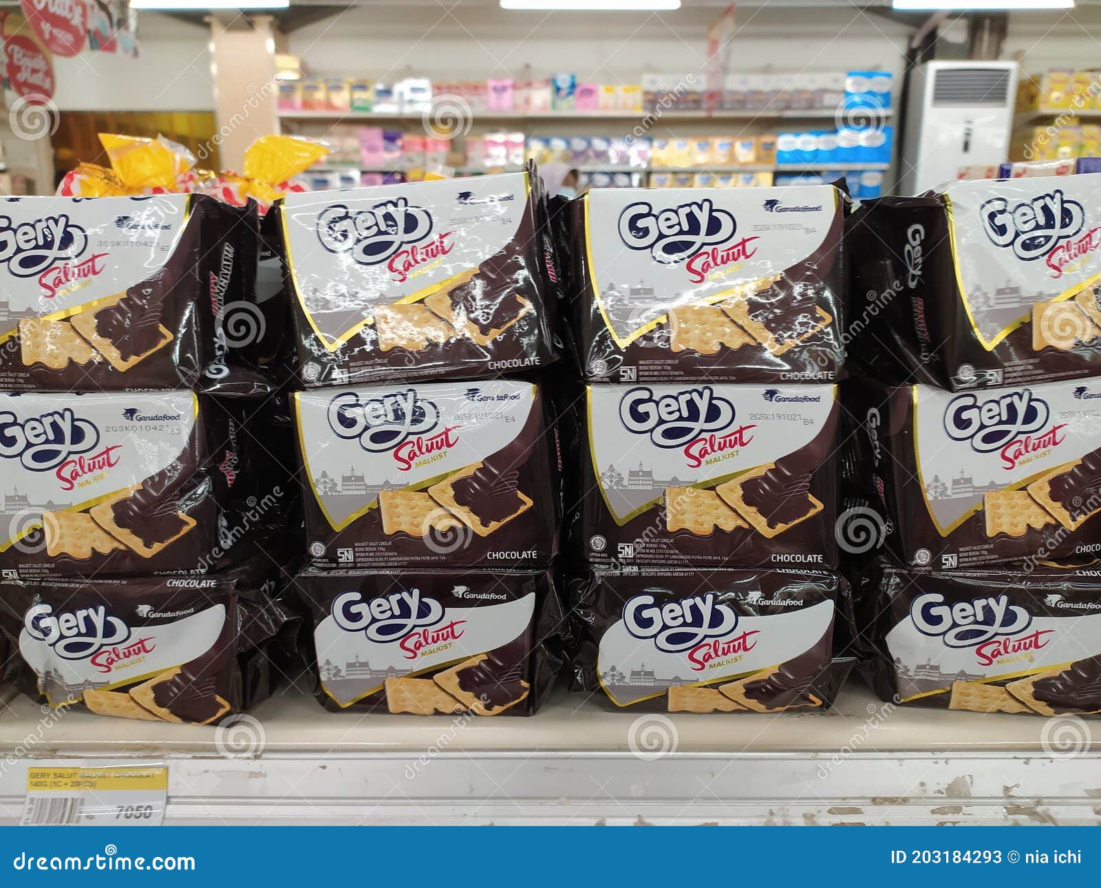 Rows of Snacks Package on Shelf in the Supermarket Editorial Stock ...