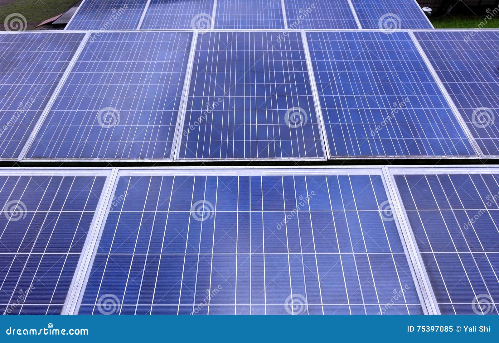 Rows of Solar Panels stock image. Image of environment - 75397085