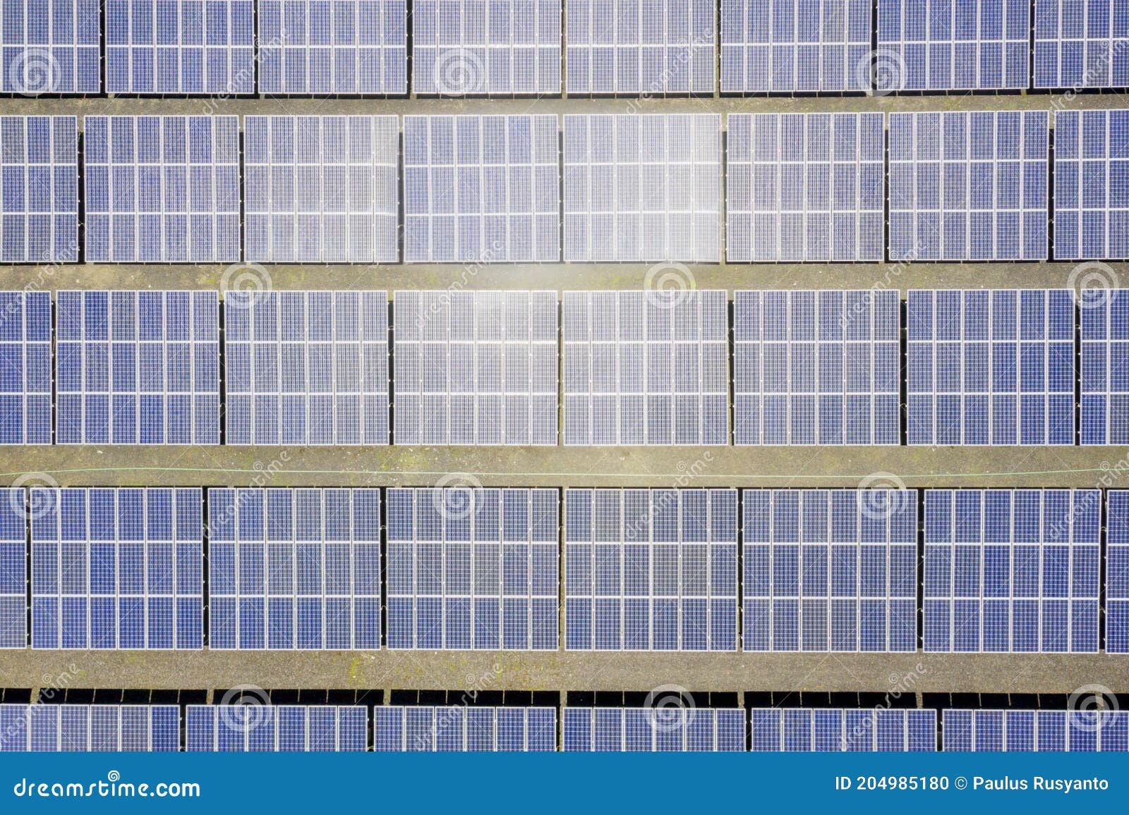 Rows of Solar Panels Power Plant Editorial Image - Image of green ...
