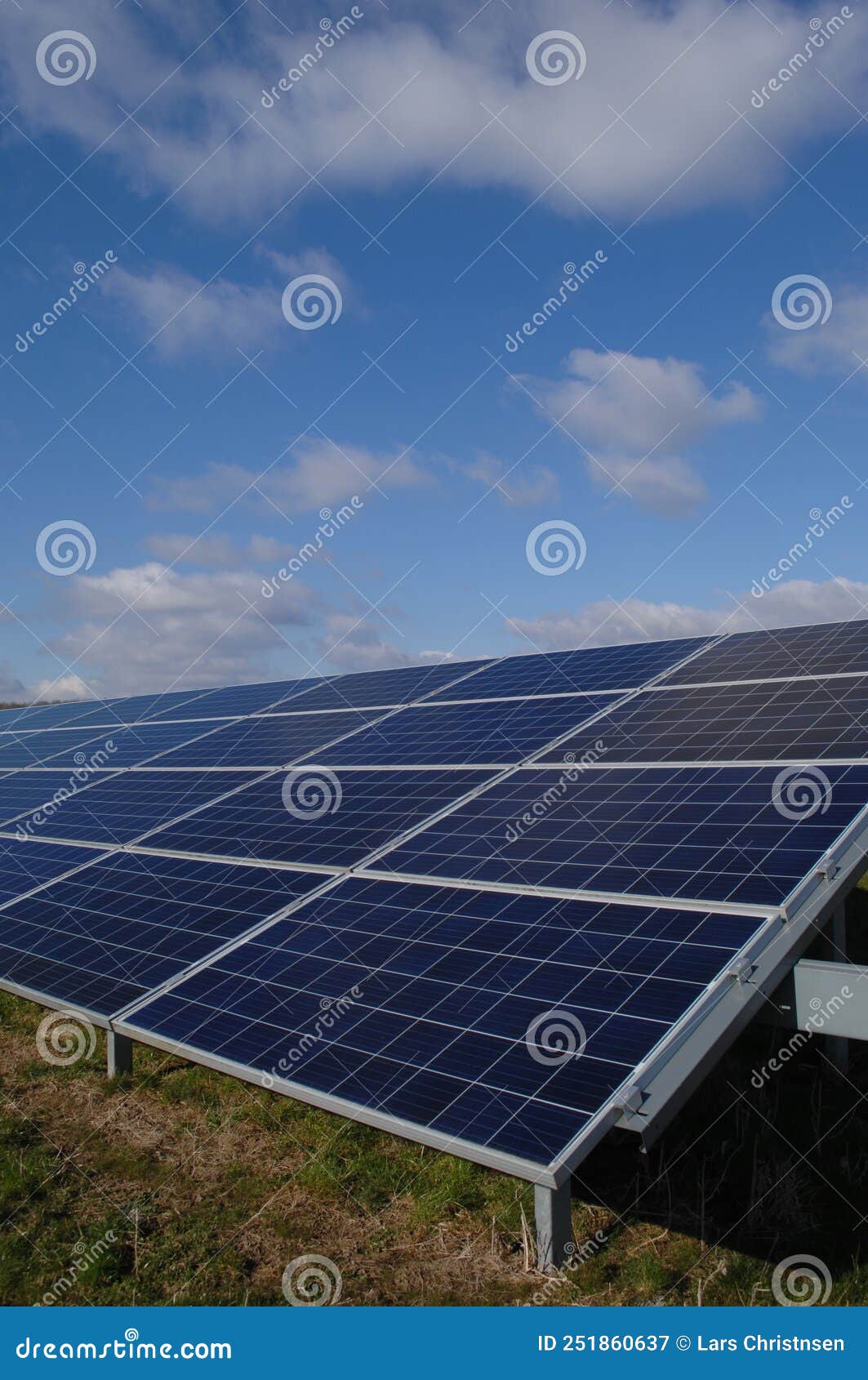 Rows of solar panels stock image. Image of electric - 251860637