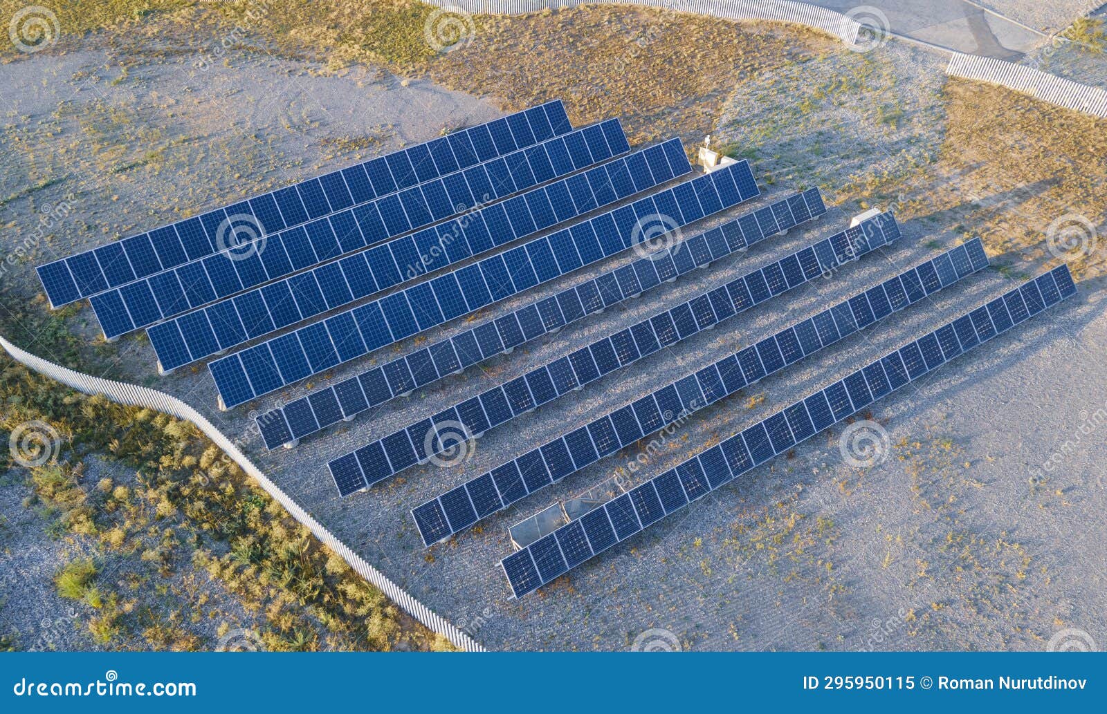 Rows of Solar Panels at the Station Stock Image - Image of green ...