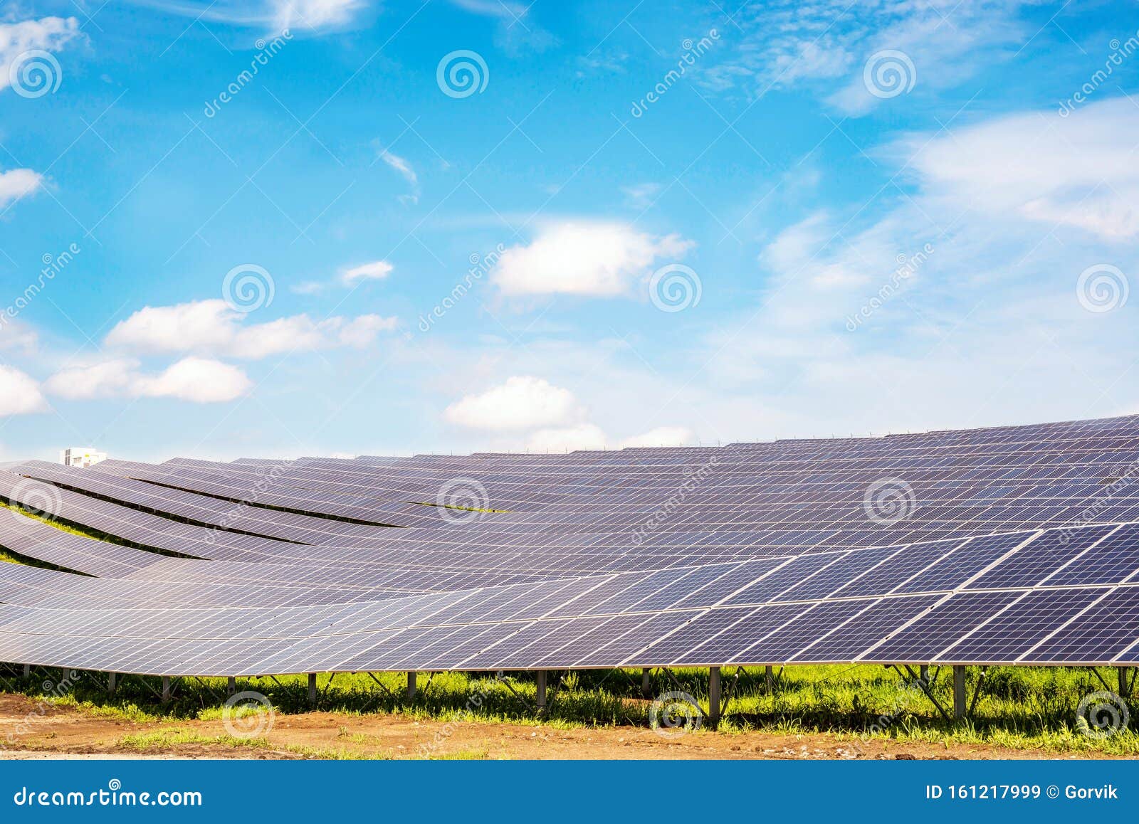Rows of Solar Panels on the Steep Hills of the Field Stock Image ...
