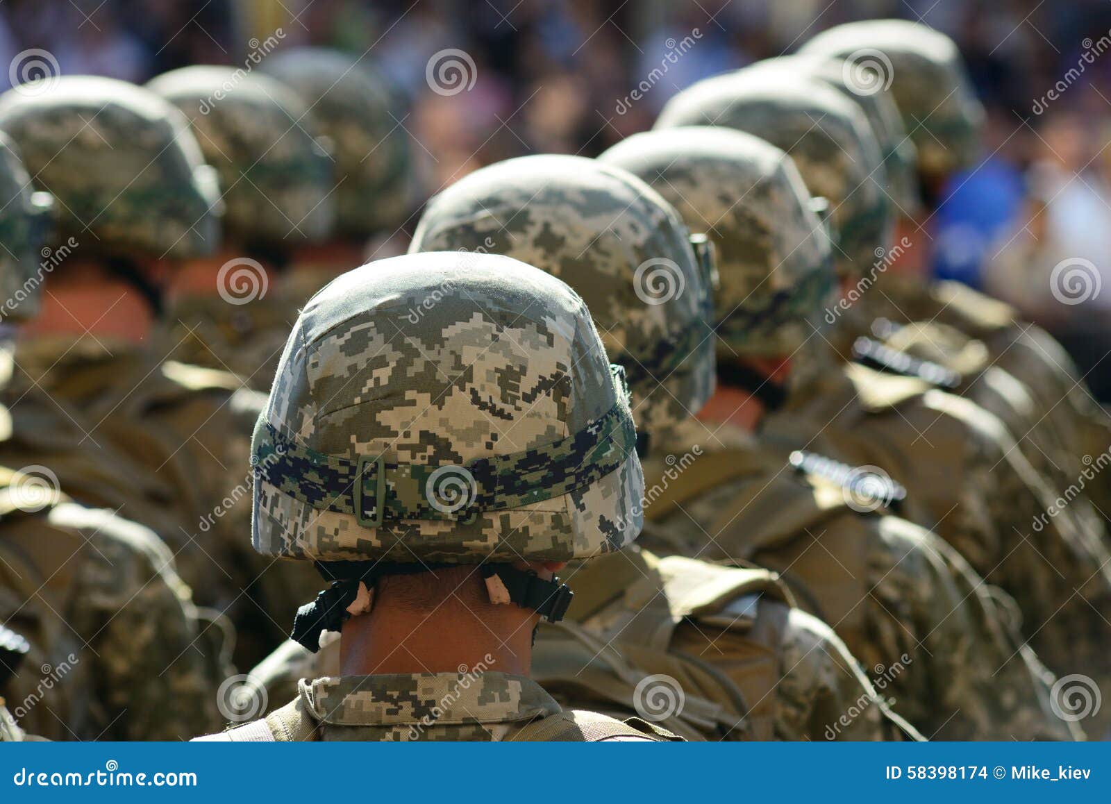 Rows of Soldiers in Helmets Editorial Stock Image - Image of people ...