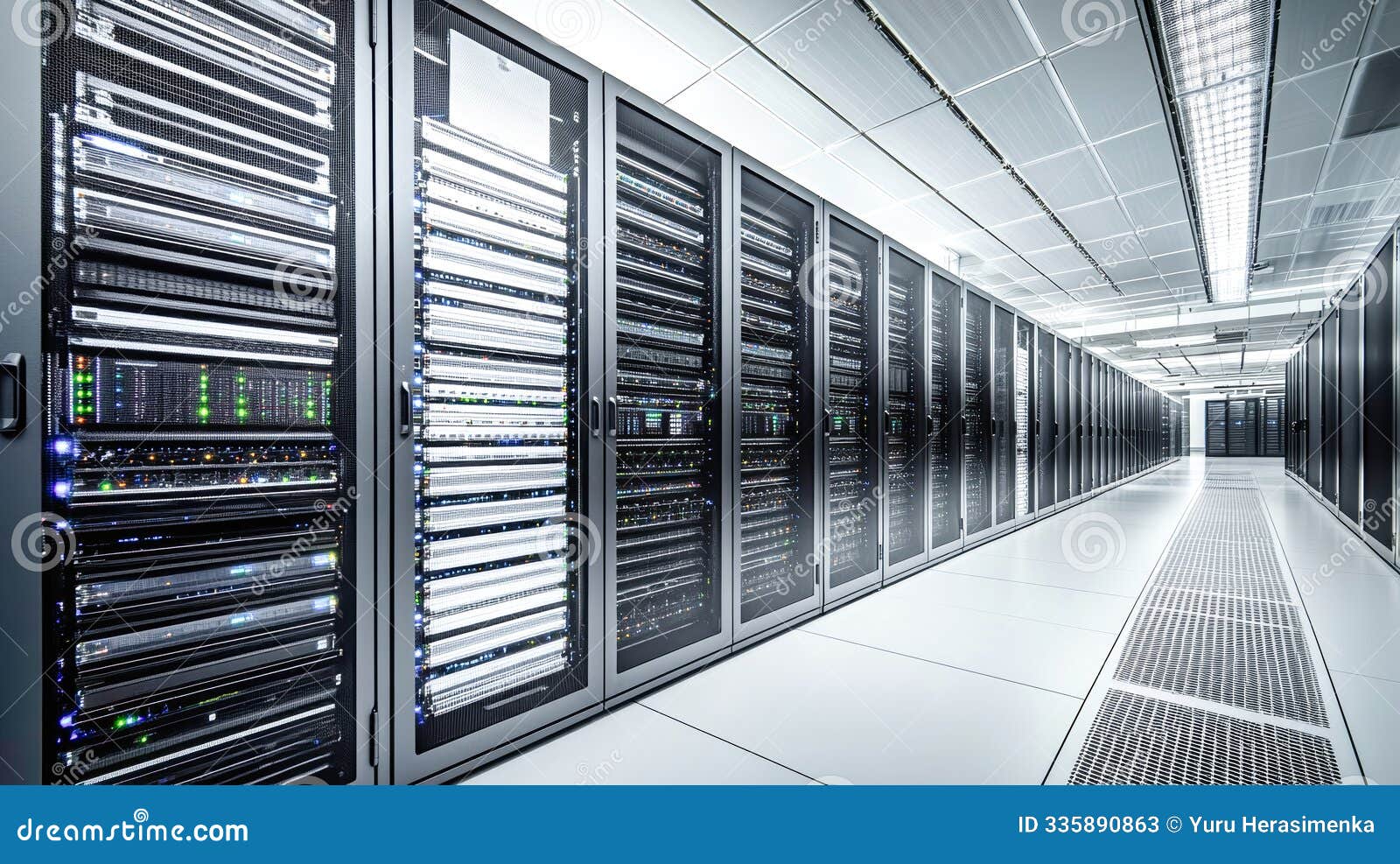 Rows of Sophisticated Servers Line the Room, Radiating Energy and Innovation, As they Power ...