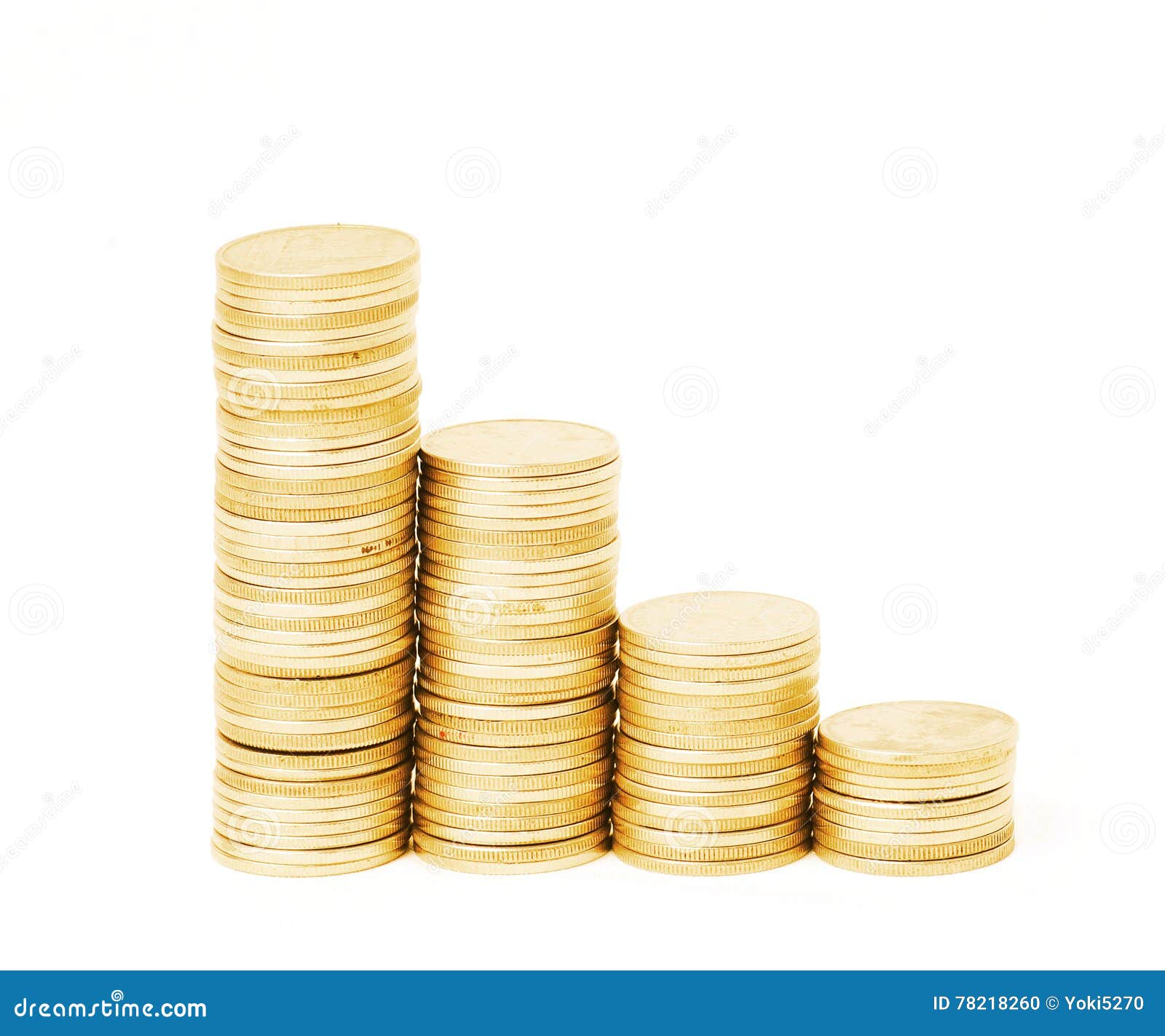 Rows of stack coins stock photo. Image of four, increase - 78218260