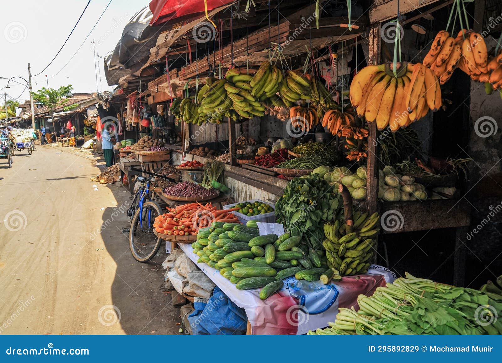 Rows of Stalls Selling Various Kinds in a Traditional Market Editorial ...