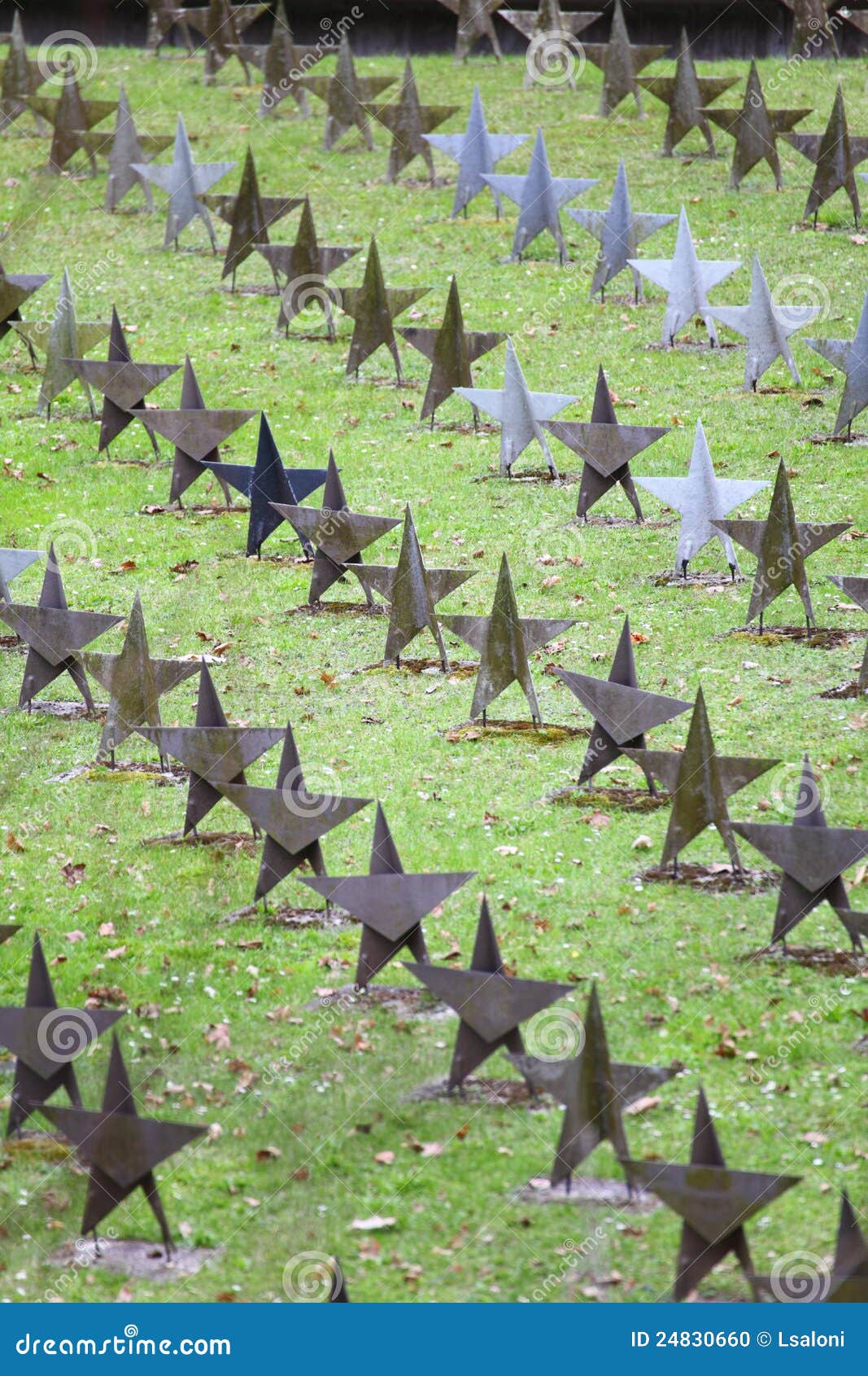 Rows of Star Tombstone at Cemetery, Gdynia, Poland Stock Photo - Image ...