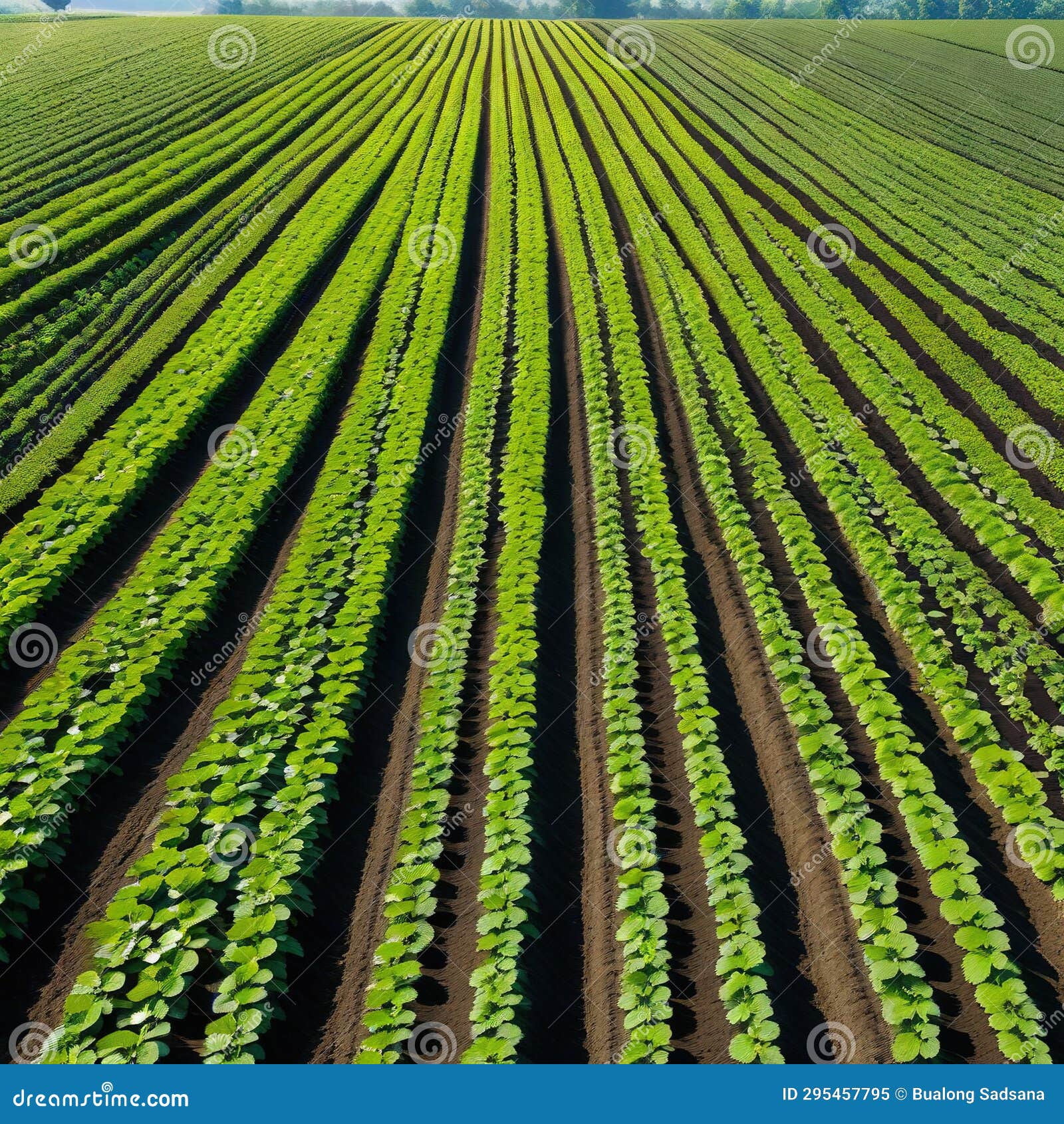 Rows of Strawberry on Ground Covered by Plastic Mulch Film Cultivation ...